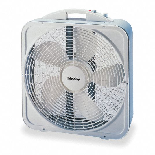 AIR KING Box Fan, Non-Oscillating, 120V, Number of Speeds 3 - 4TM67 ...