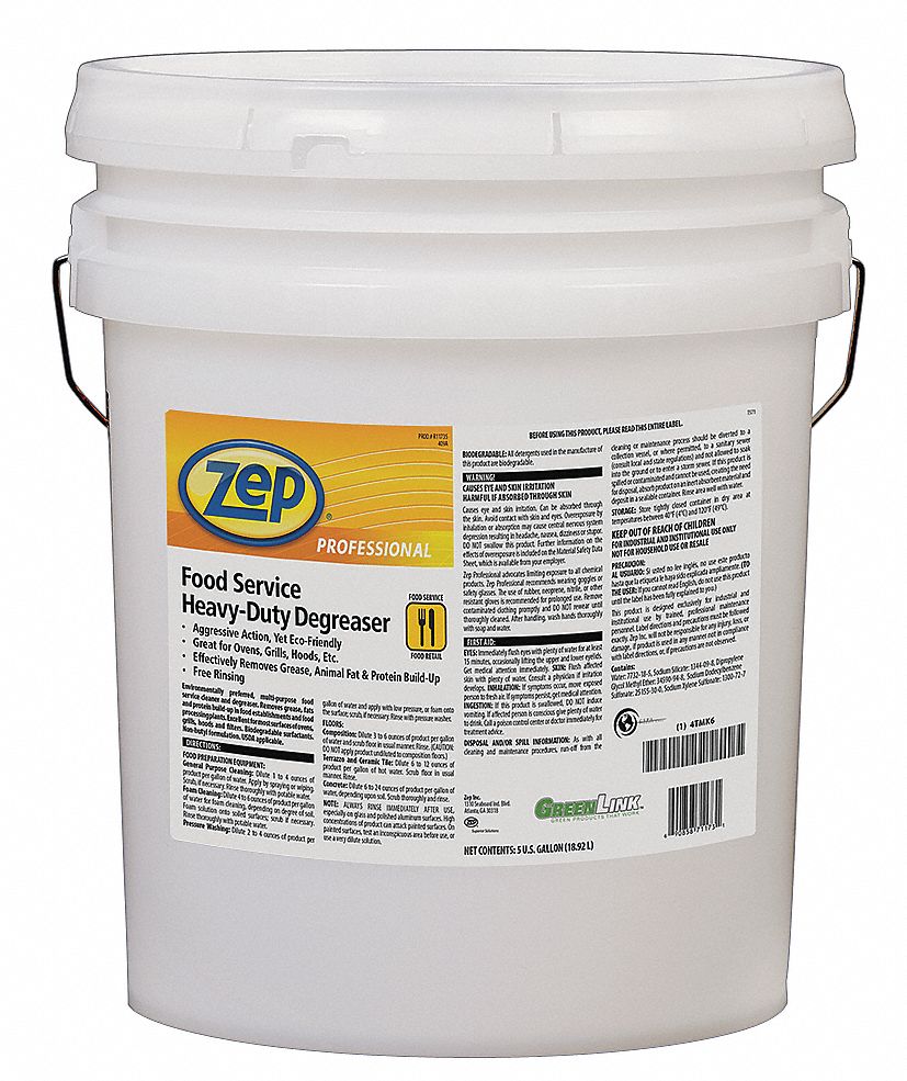 Degreaser, Pail Container Type, 0.1 Recommended Dilution - Grainger