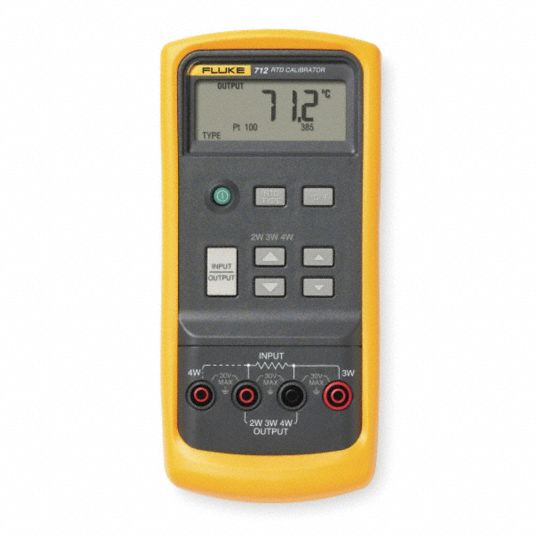 FLUKE Handheld Temperature Calibrator, Sensor Type RTD, -250° to 2300°C ...