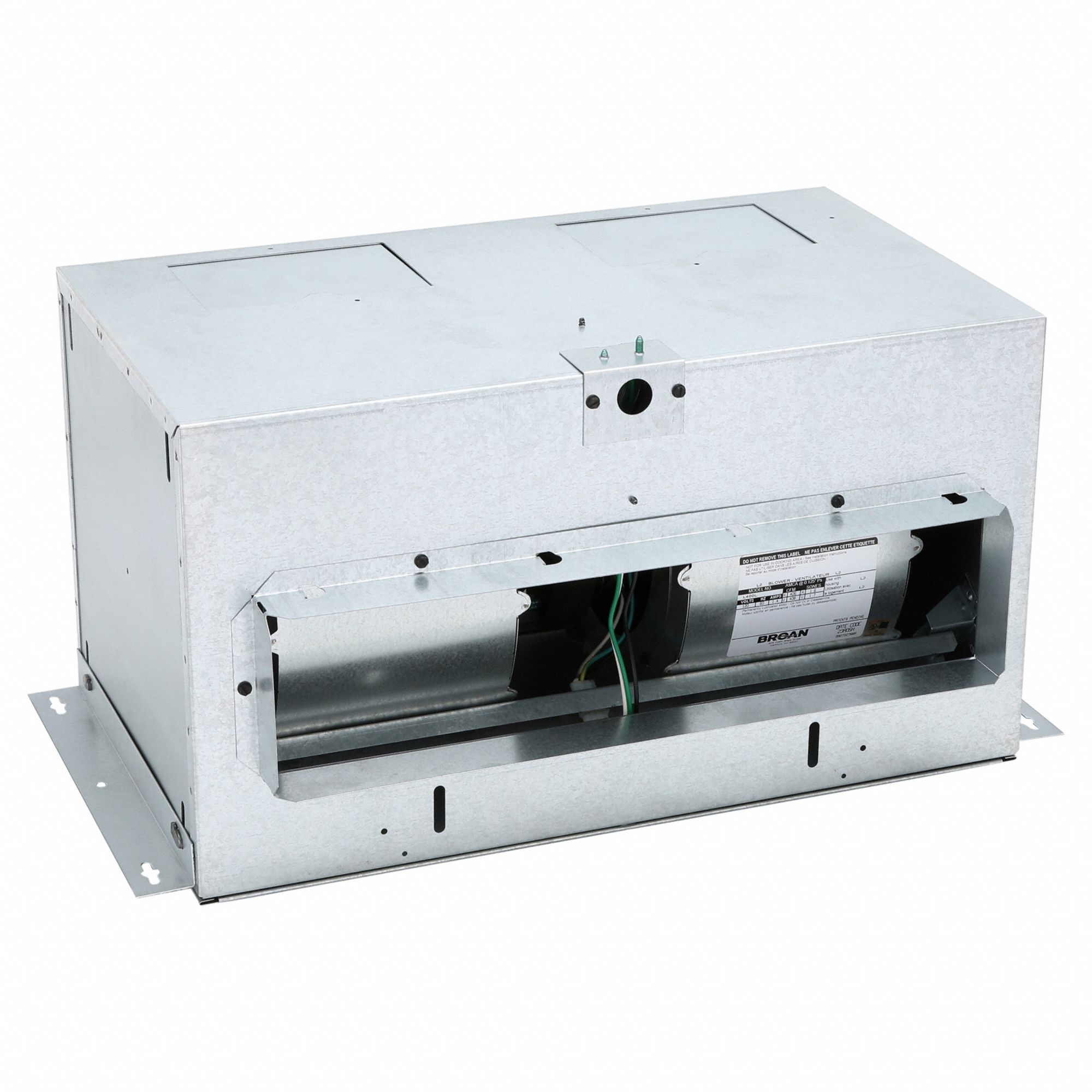 415 cfm @ 0.100 in SP, Rectangular Duct, In-Line Ceiling Exhaust Fan ...