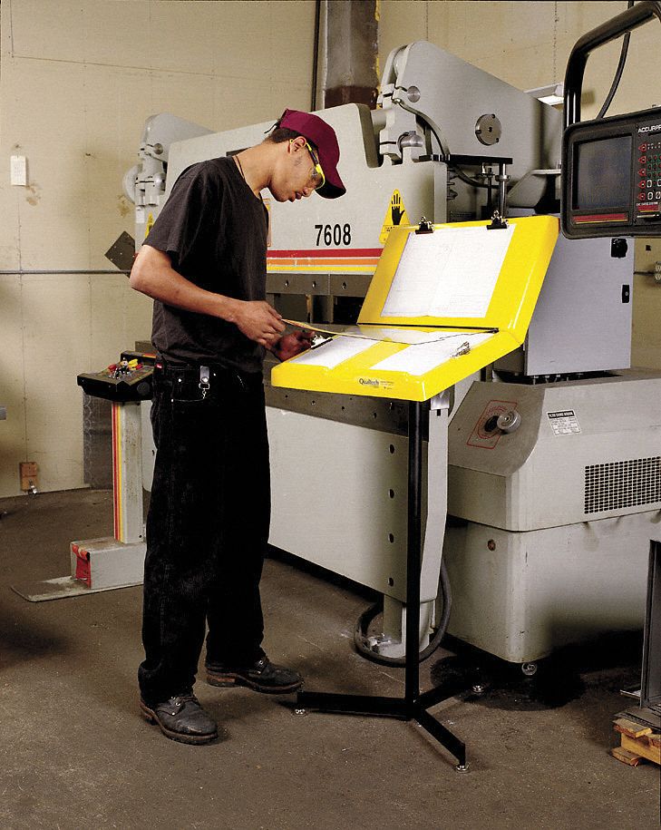 QUALTECH Workstand, Steel, 38 in Depth, 55 in to 61 in Height, 20 in ...