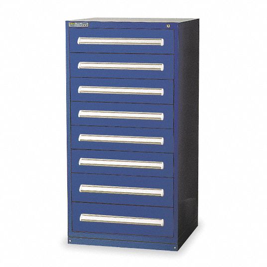 VIDMAR, 30 in x 27 3/4 in x 59 in, 8 Drawers, Modular Drawer Cabinet ...