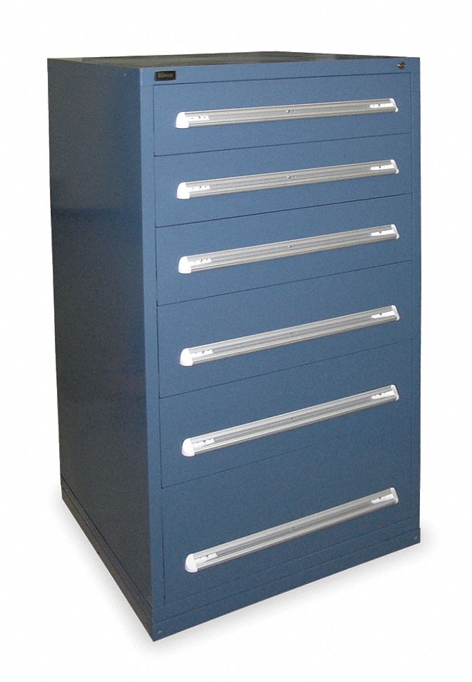 VIDMAR, 30 in x 27 3/4 in x 59 in, 6 Drawers, Modular Drawer Cabinet ...