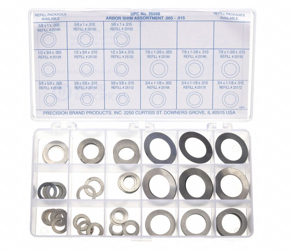 PRECISION BRAND Surtido d/Lainas d/Mandril,Acero,150PZ - 4TT25 | 25998 ...