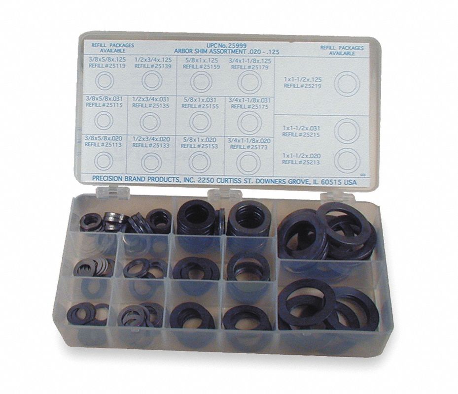 PRECISION BRAND Surtido d/Lainas d/Mandril,Acero,150 PZ - Surtidos de ...