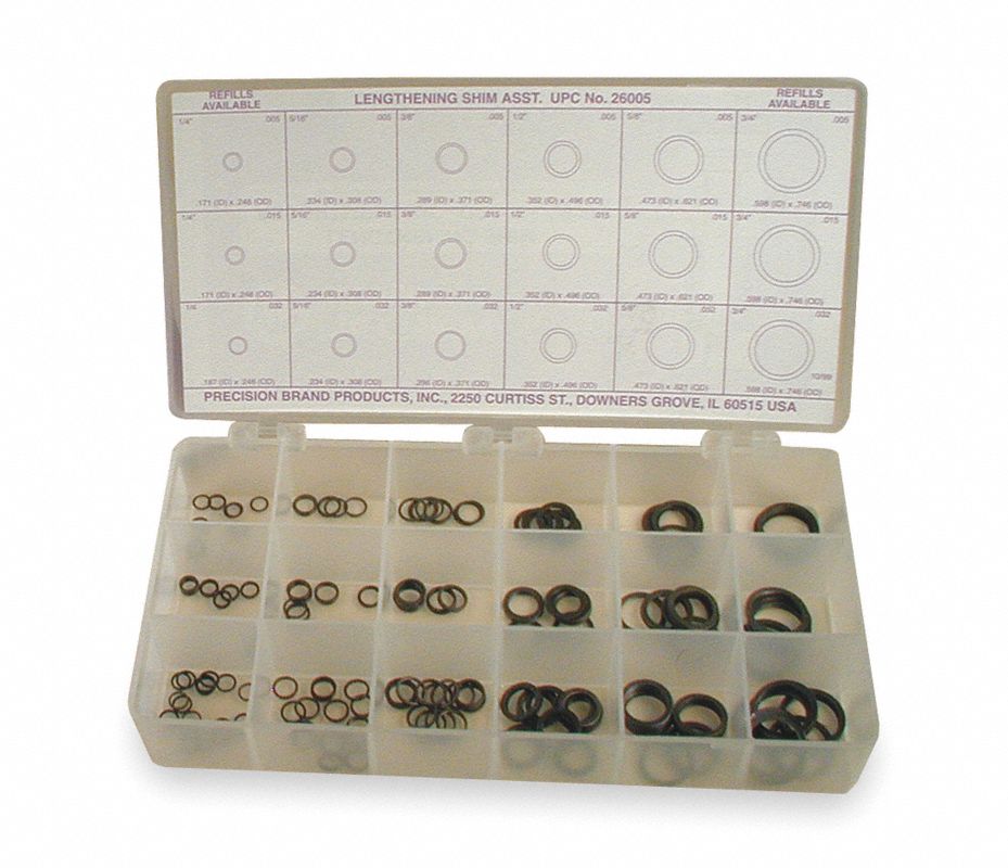 PRECISION BRAND Surtido Lainas Alargar Torn,Acero,270PZ - Surtidos de ...