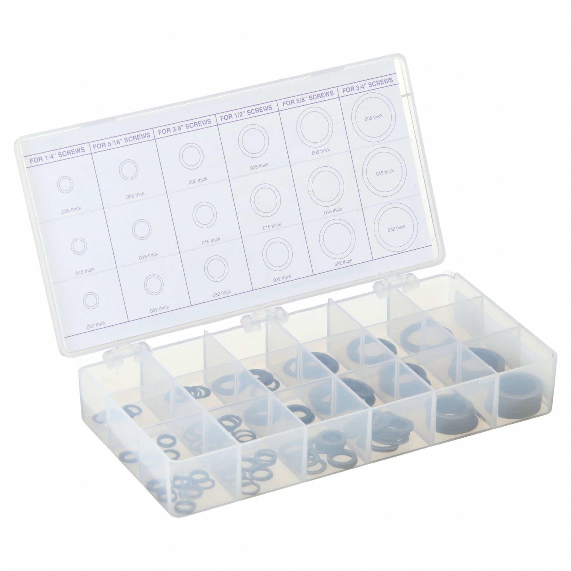 Inch, Shortening Shim, Shortening Shim Assortment,270 pcs,Steel - 4TT28 ...