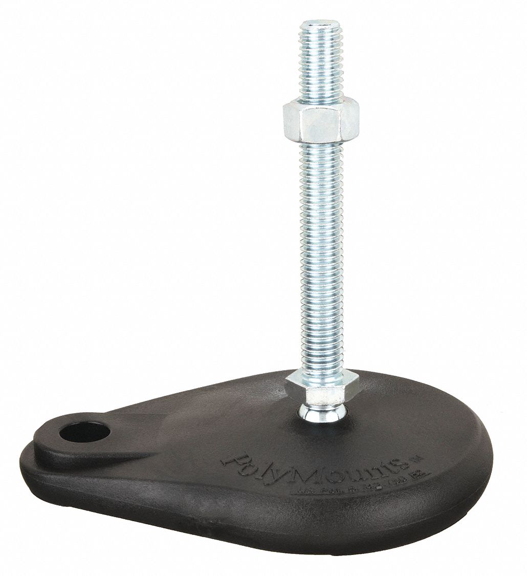 S & W, Swiveling Stud, 1/2"-13 Thread Size, Male-End Leveling Mount ...