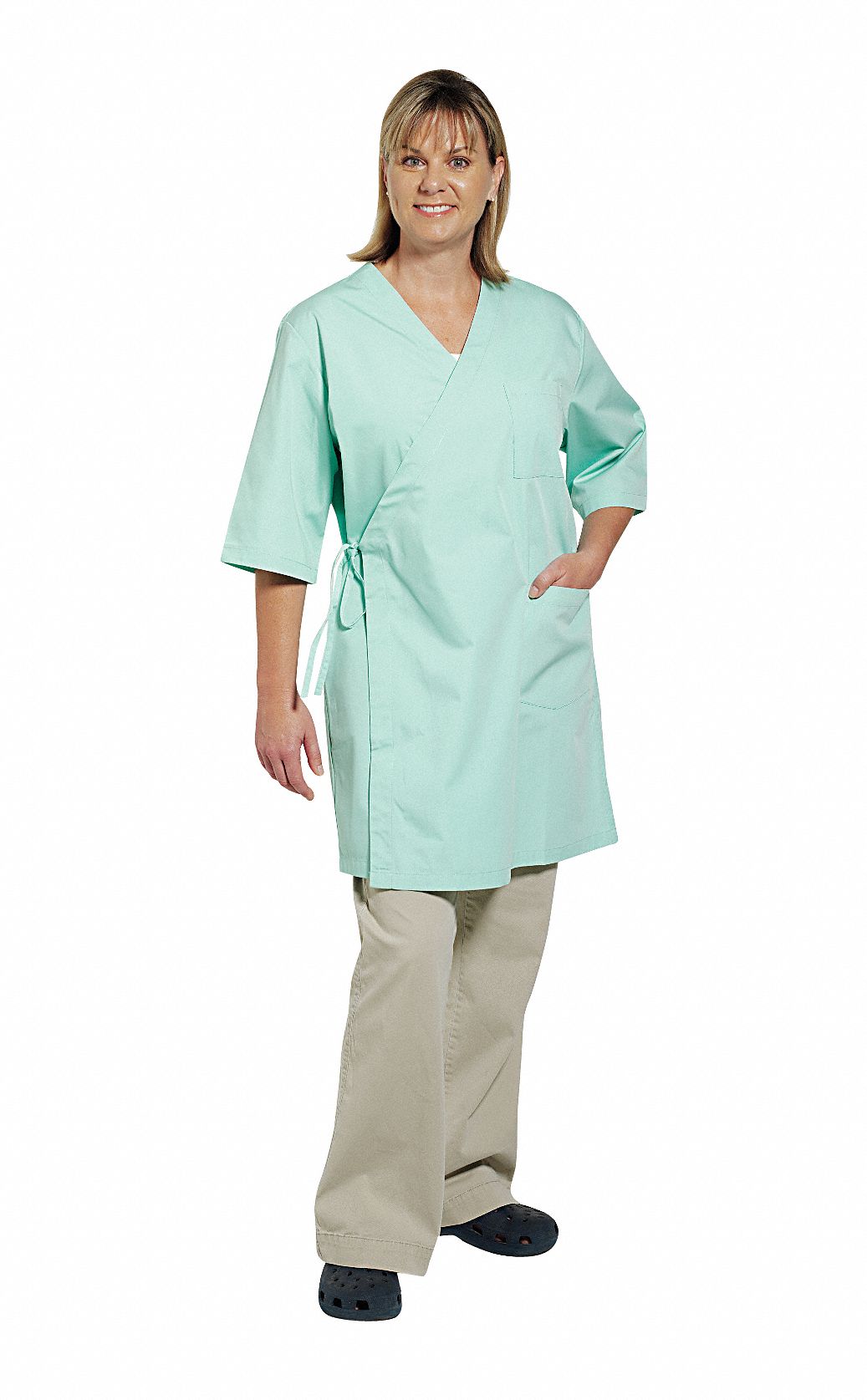 CONDOR Lab Smock, Unisex, M, Aqua - 4TWC4|4TWC4 - Grainger