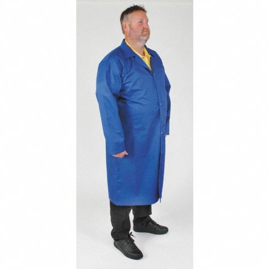 CONDOR, Polyester/Cotton, Snaps Closure, Collared Lab Coat - 4TWE4 ...