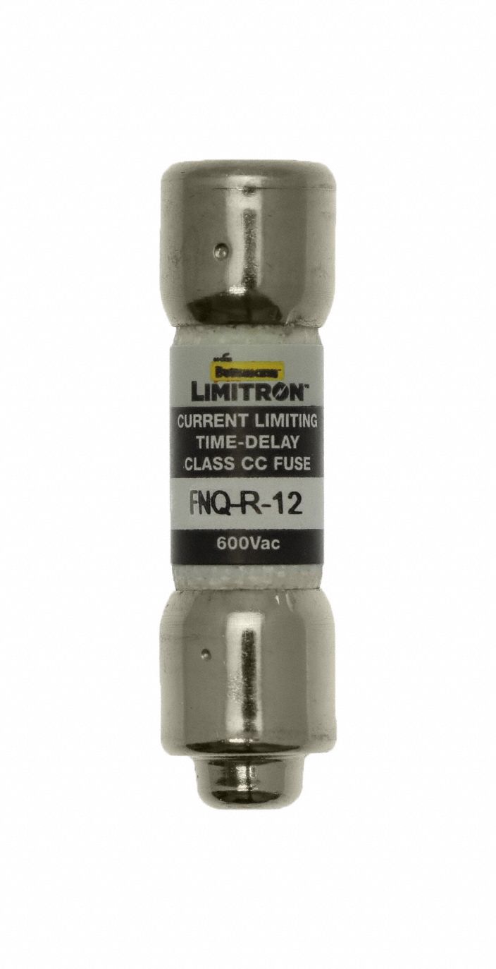 BUSSMANN, Time Delay, 12 A, UL Class CC Fuse - 4TWK6|FNQ-R-12 - Grainger