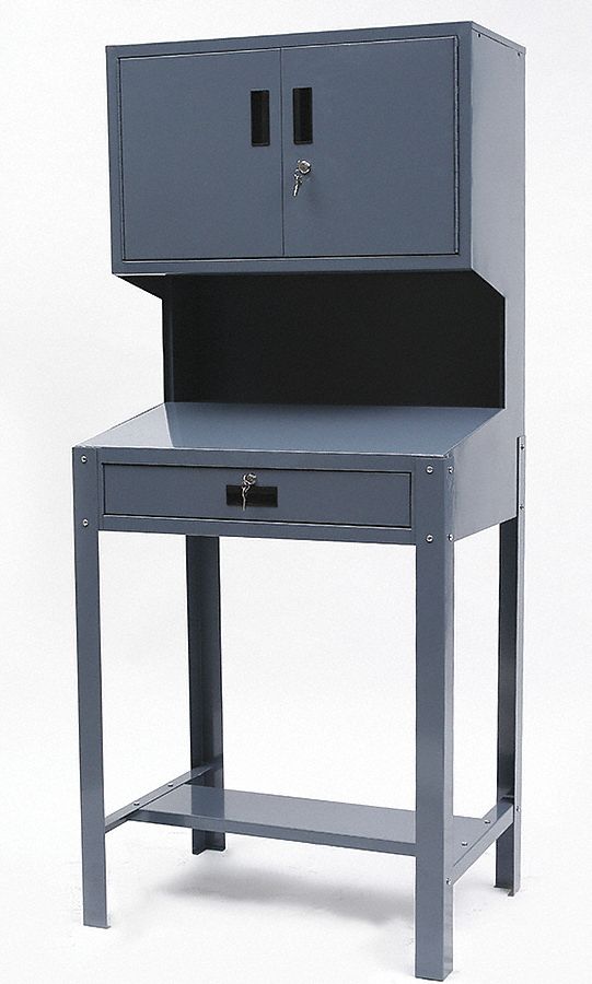 Hutch/Open Desk, 31 1/2 in x 21 in x 72 1/2 in, Shop Desk - 4TX93|4TX93 ...