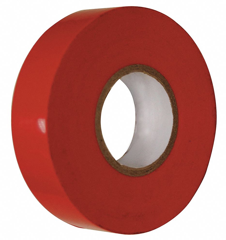 Electrical Tape, PVC, Red - Grainger