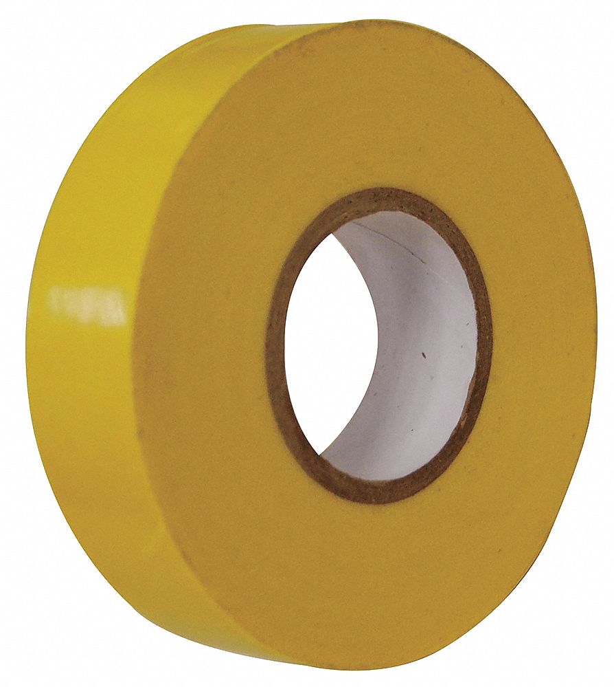 Electrical Tape, PVC, Yellow - Grainger