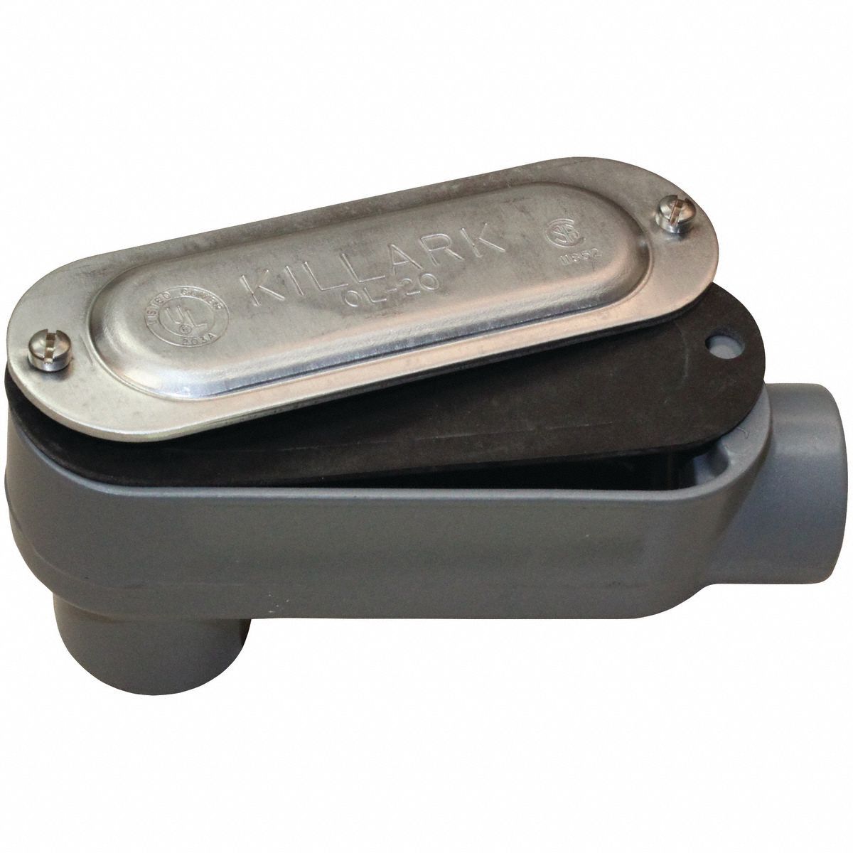 HUBBELL KILLARK Conduit Outlet Body: Aluminum, Powder Coated, 3/4 in ...