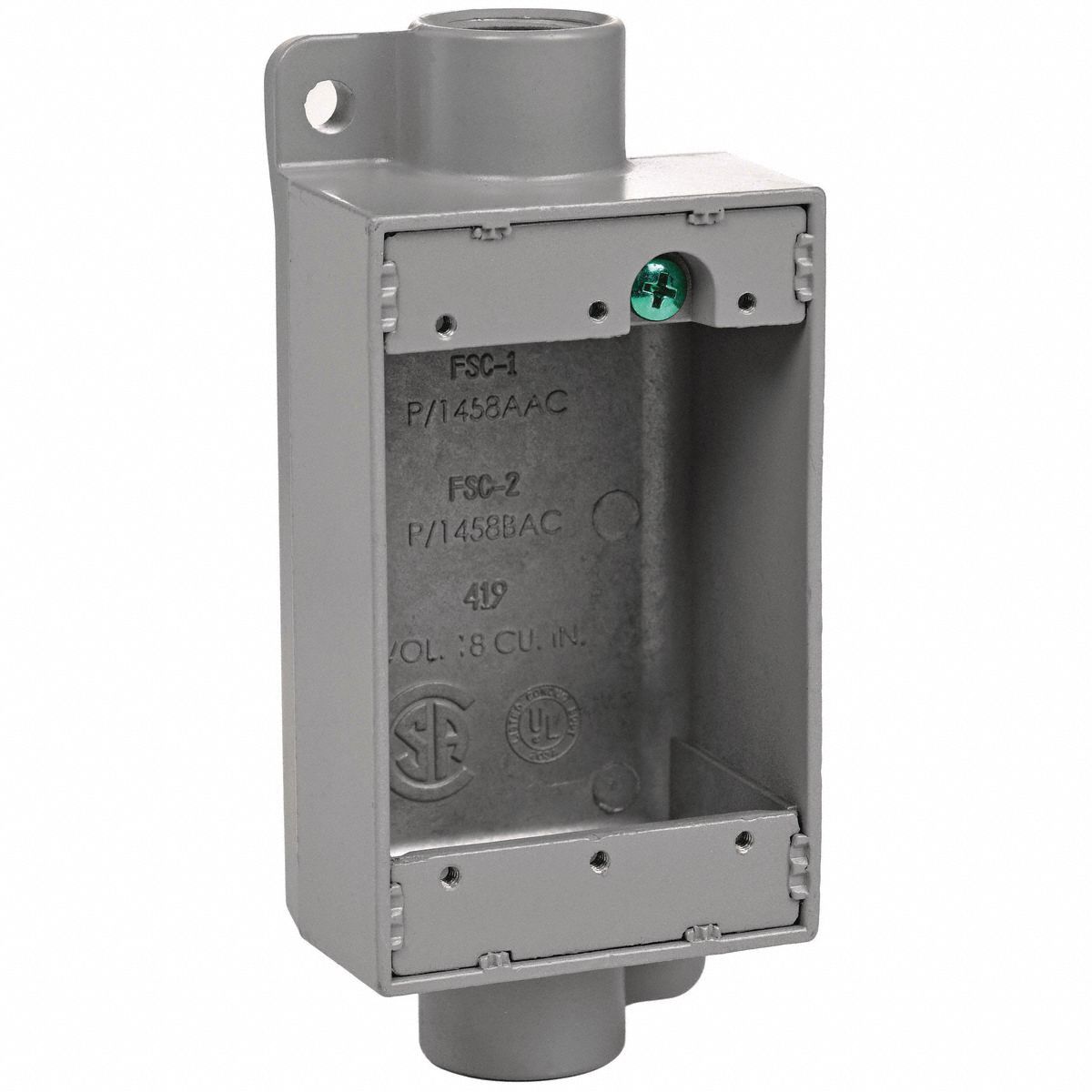 HUBBELL KILLARK, Aluminum, Rectangular, Electrical Box - 4TZT8|FSC-1 ...