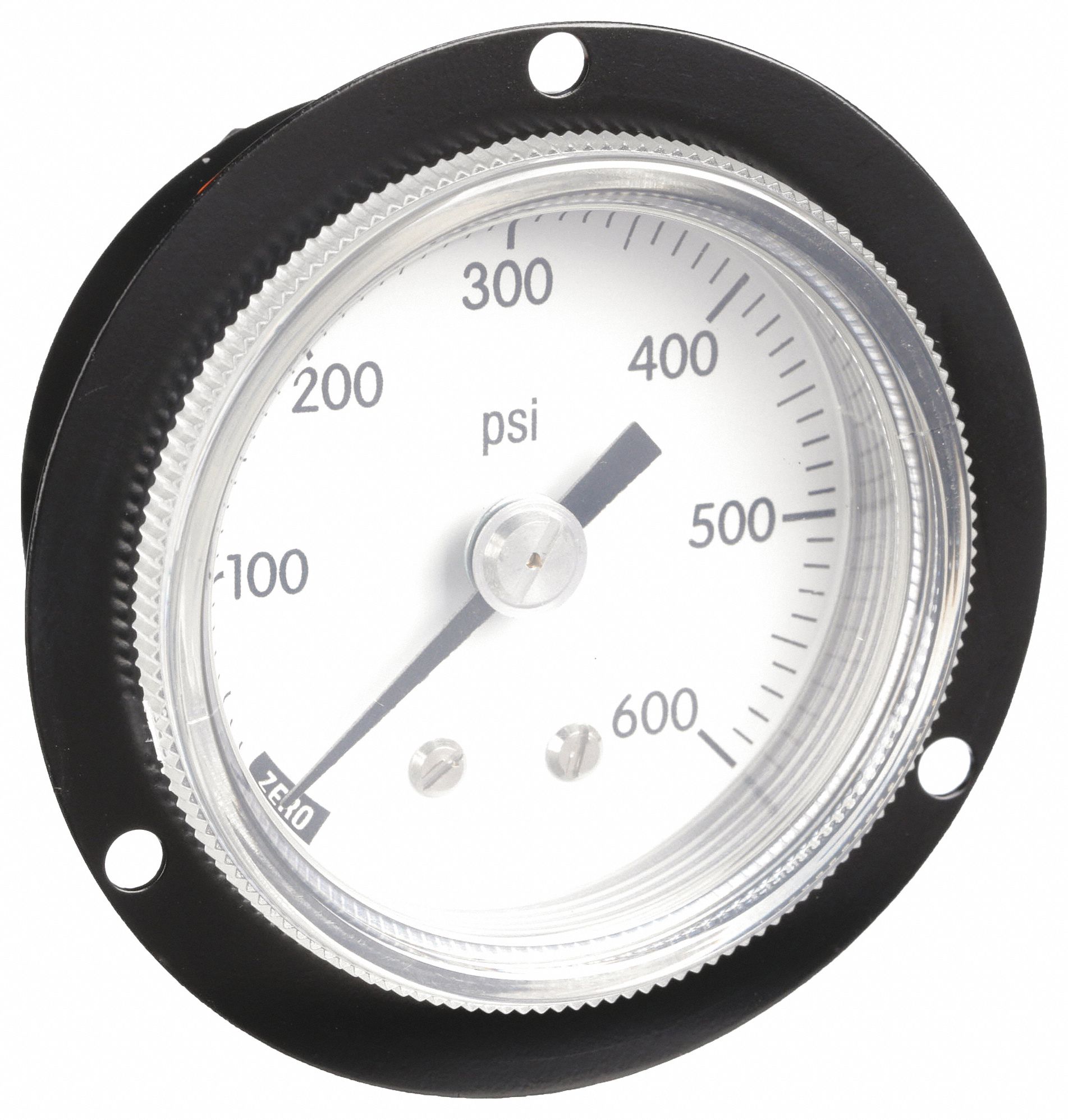 Front Flange, 0 psi 600 psi, Panel-Mount Pressure Gauge - 4UA33|4UA33 ...