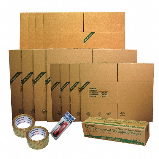 Moving Kit Kitchen, Small, Medium & Large Boxes, Newsprint, Tape ...