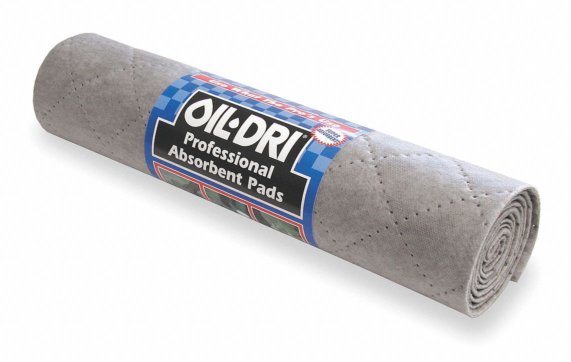OIL-DRI, 60 in x 15 in Pad Size (L x W), Polypropylene, Sorbent Roll ...