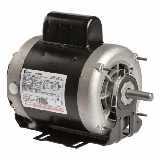 CENTURY Belt Drive Motor: 1 Speed, Open Dripproof, Cradle Base Mount, 3 ...