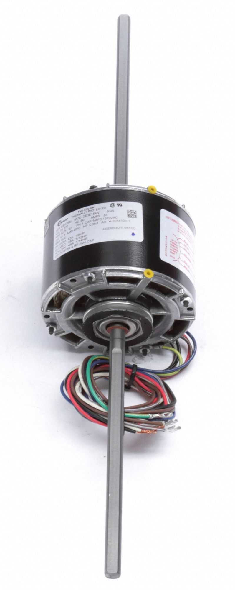 CENTURY Room Air Conditioner Motor: 3 Speed, 1/8, 1/12, 1/14 HP, 1,075 ...