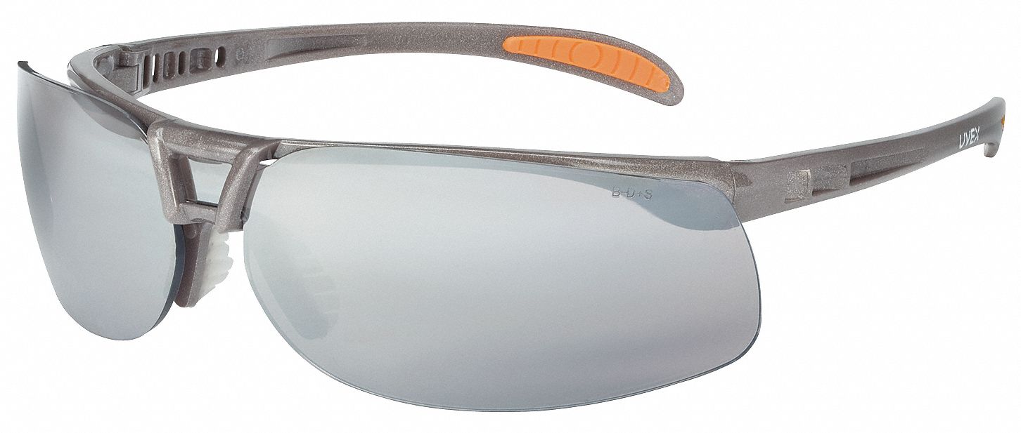 Safety Glasses,Silver Mirror - Grainger