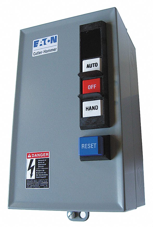 Motor Starter, 480V AC Coil Volts, Overload Relay Amp Setting: 1 to 5A ...