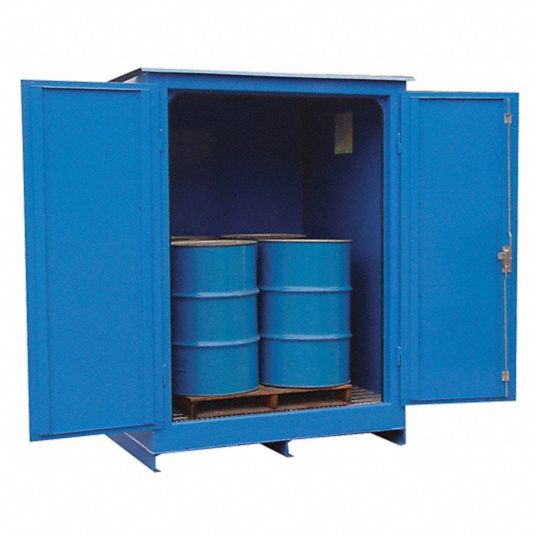 118 in x 70 in x 88 in, Blue, Hazmat Safety Locker - 8DPP0|K17-3678 ...