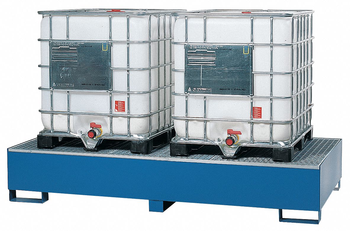 DENIOS, 385 gal Spill Capacity, 10,000 lb Load Capacity, IBC ...