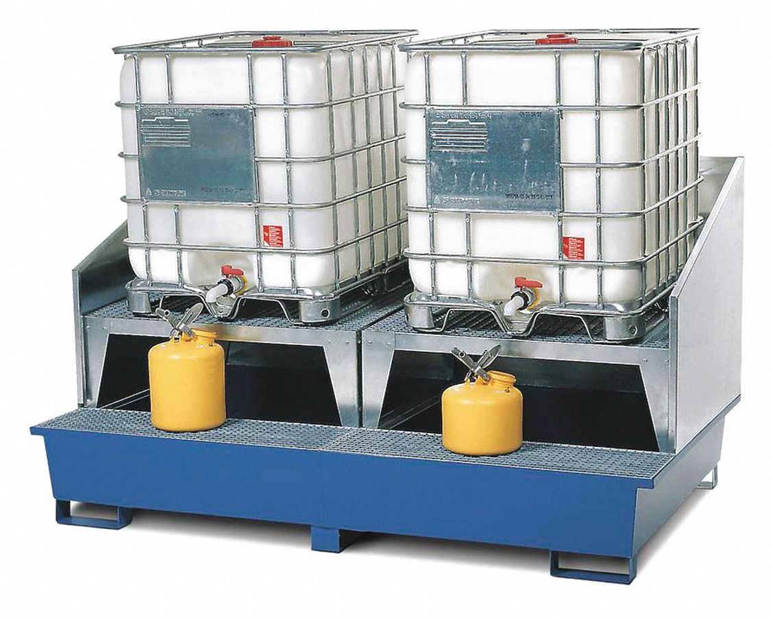 DENIOS, 120 in L x 55 in x x 46 in, Silver, Splash Guard - 4UED2|K17 ...