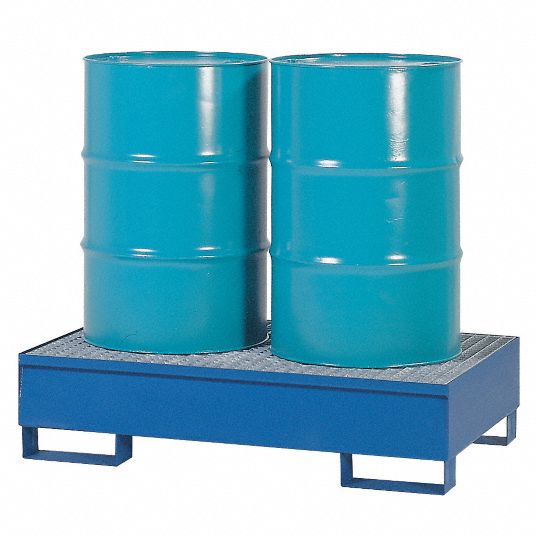 DENIOS Spill Containment Platforms, Uncovered, 55 gal Spill Capacity ...