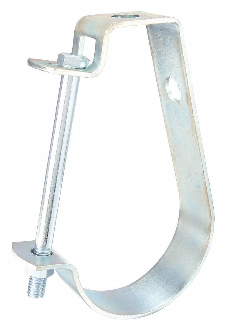 Electro-Galvanized Steel, For 1 1/4 in Pipe, Loop Hanger - 4UEG1 ...