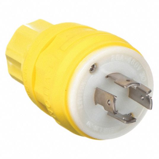 LEVITON, 3 Pole, 4 Blade, Watertight Locking Plug - 4UFE8|26W76 - Grainger