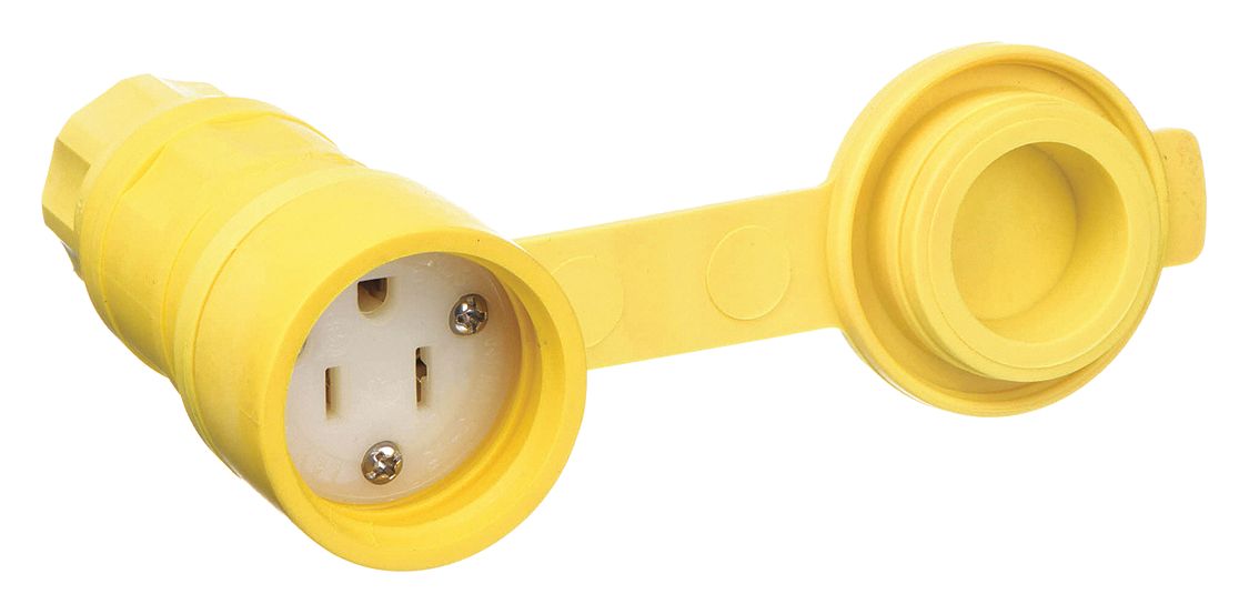 LEVITON Conector Hermético Industrial 125VCA Amarillo - 4UFH1 | 15W47 ...