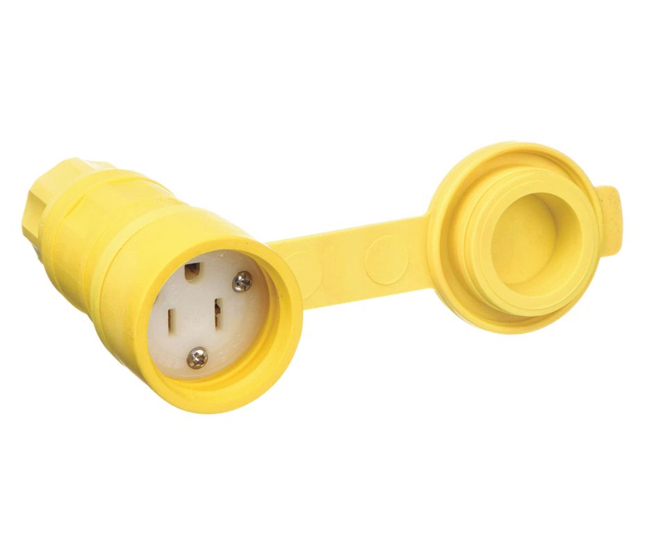 LEVITON Conector Hermético Industrial 125VCA Amarillo - 4UFH1 | 15W47 ...
