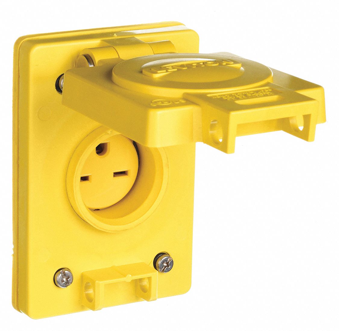 15, Industrial, Watertight Receptacle, Yellow, No Tamper Resistant ...
