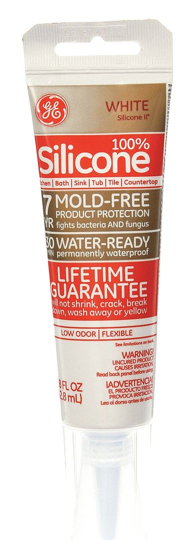GE, Advanced Silicone, White, Silicone Sealant - 4UH01|2812566 - Grainger
