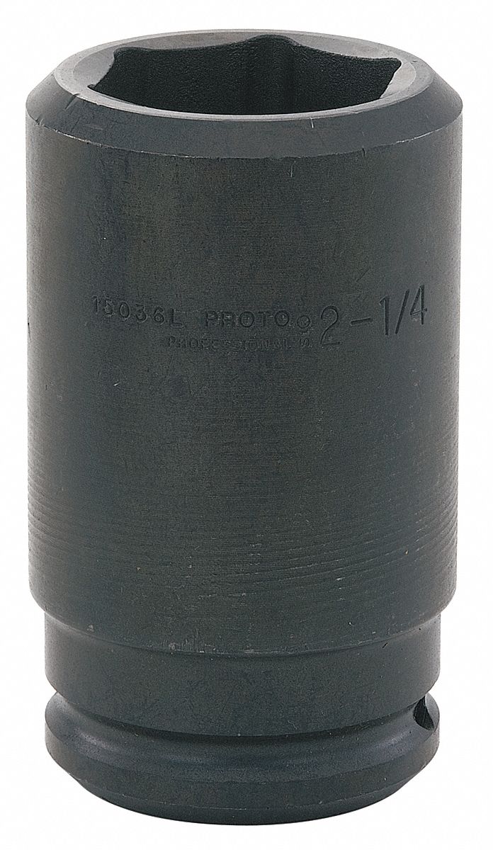 PROTO Impact Socket: 1 1/2 in Drive Size, 1 9/16 in Socket Size, 6 ...