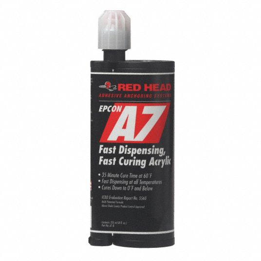 RED HEAD Adhesive, Acrylic 7 - 4UJ69|A7 - Grainger