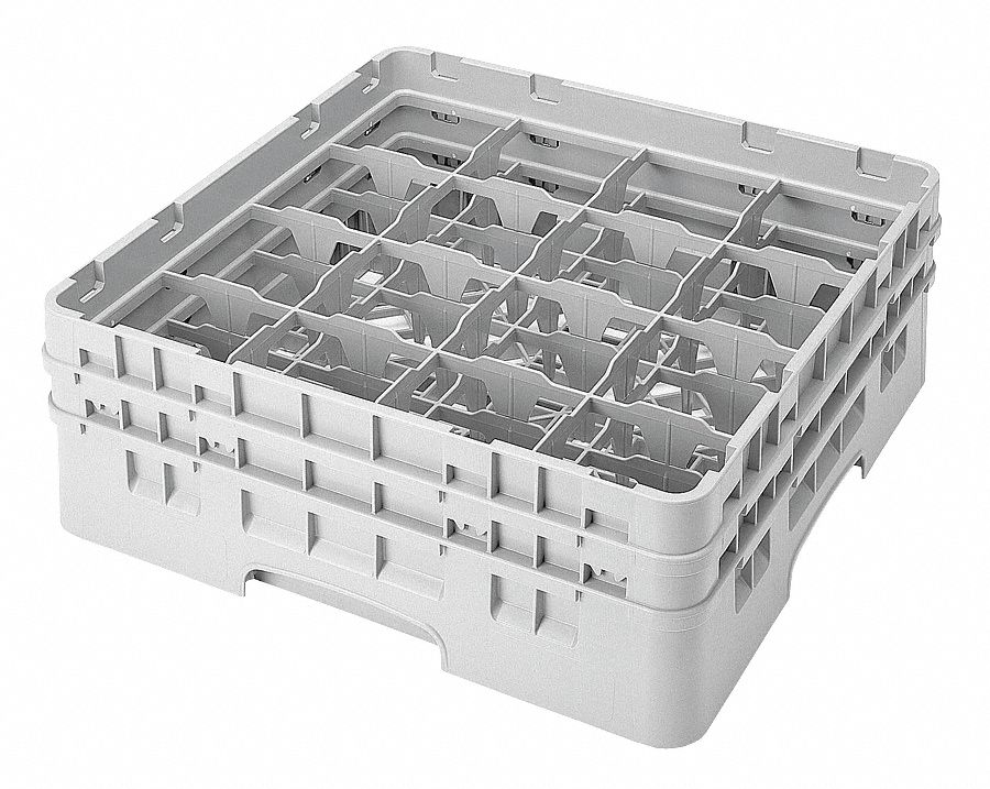 CAMBRO, 16 Compartments, 6 7/8 in Max Cup Ht, Glass Rack - 4UJH9 ...
