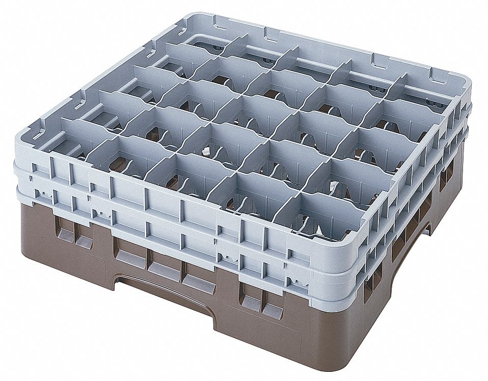 CAMBRO, 19 3/4 in Overall Lg, 19 3/4 in Overall Wd, Glass Rack - 859N57 ...