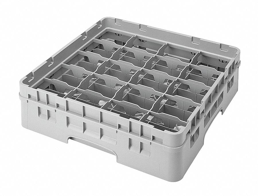 CAMBRO, 19 3/4 in Overall Lg, 19 3/4 in Overall Wd, Tilted Glass Rack ...
