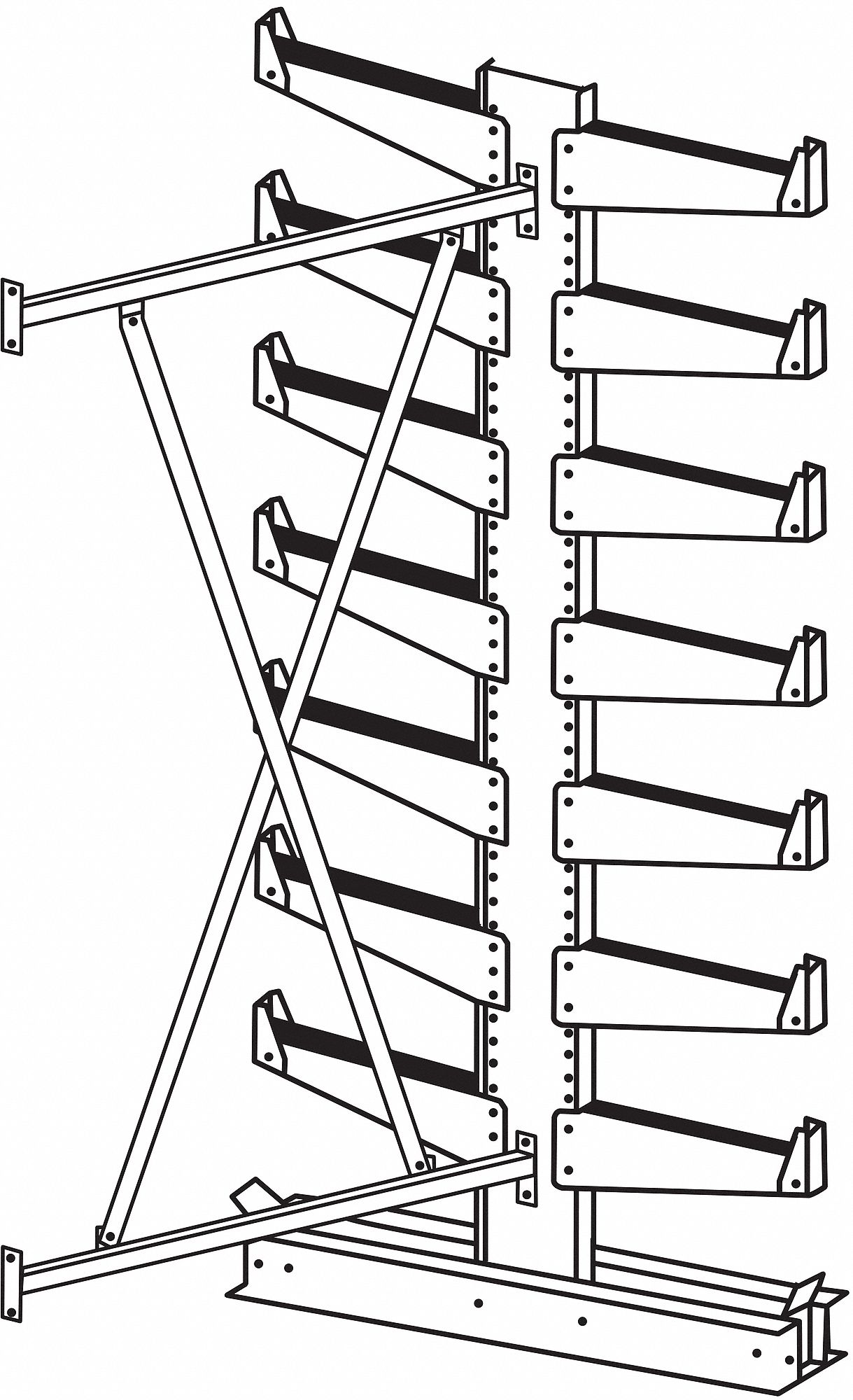 JARKE, Add-On, Medium-Duty, Cantilever Rack - 4UK89|QT501D72A - Grainger