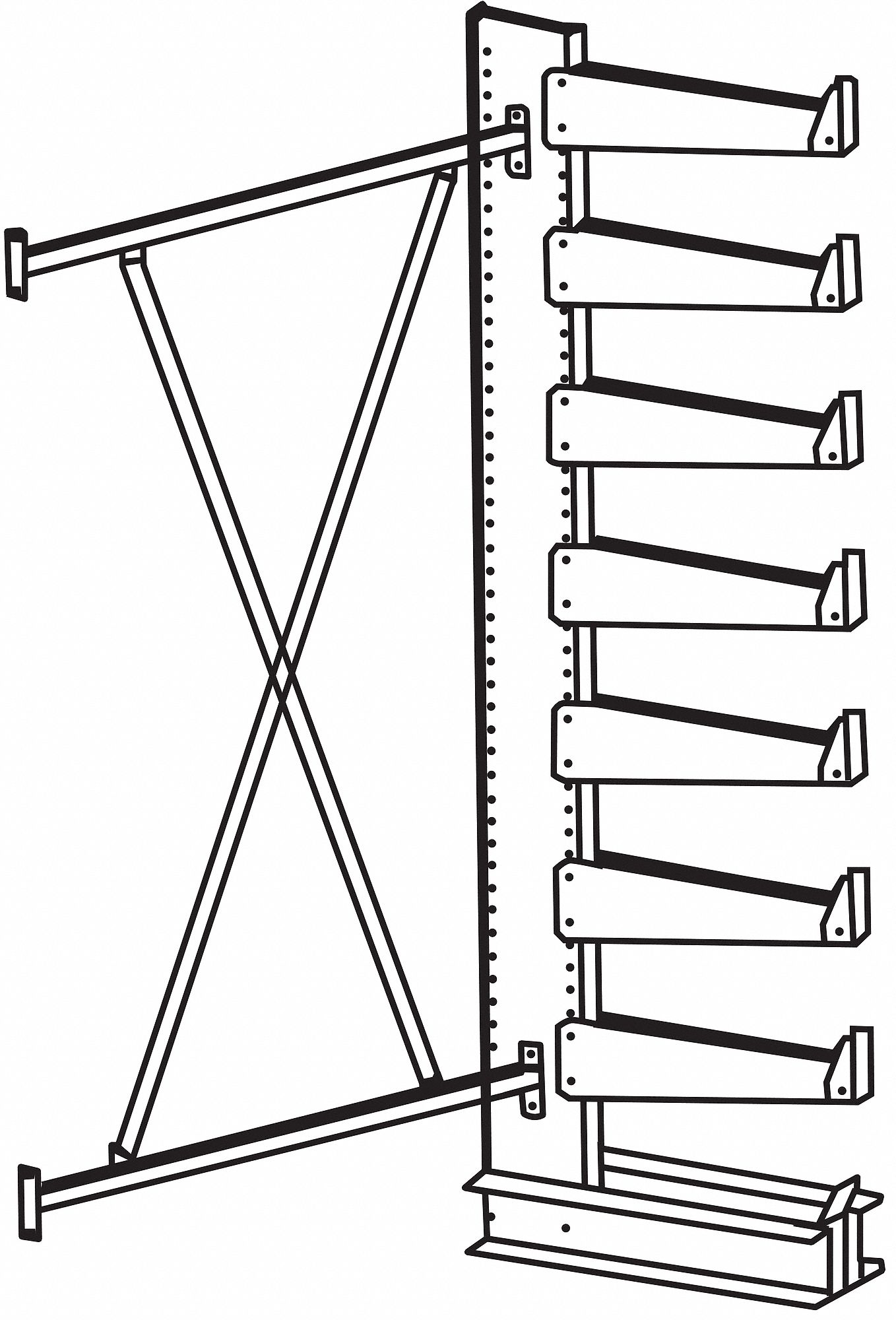 JARKE, Add-On, Medium-Duty, Cantilever Rack - 4UK91|QT501S36A - Grainger
