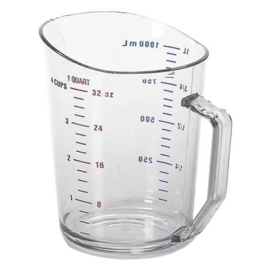 CAMBRO, Dry/Liquid, 1 qt Capacity, Measuring Cup - 859NR1|CA100MCCW135 ...