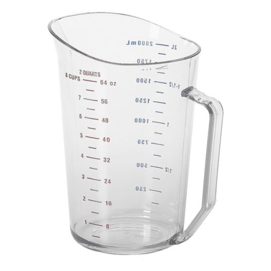 CAMBRO, Dry/Liquid, 2 qt Capacity, Measuring Cup - 859NR2|CA200MCCW135 ...
