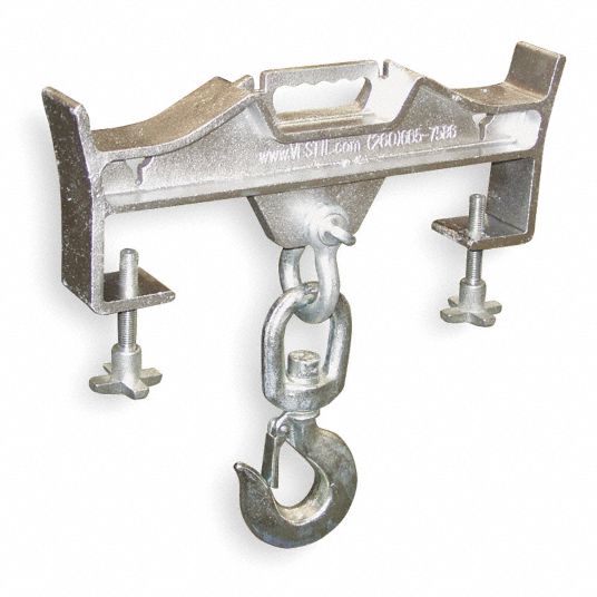 Double Fork, Single Swivel Hook Zinc Plated Cast Steel Forklift Lifting ...