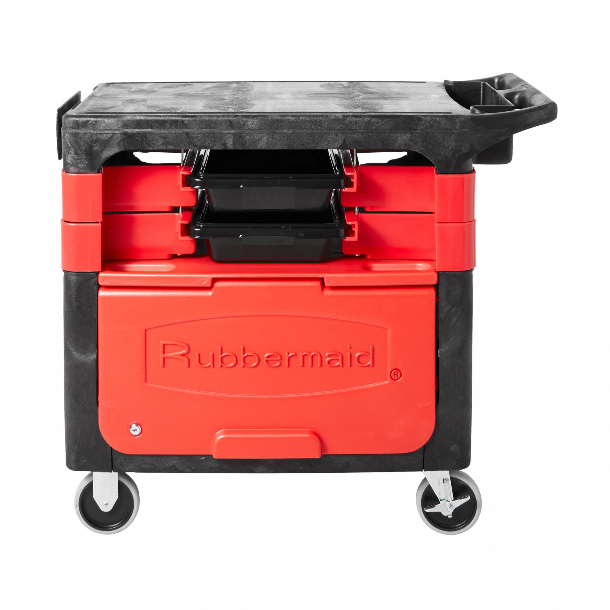 RUBBERMAID COMMERCIAL PRODUCTS Mobile Cabinet Workbench: 38 in Wd, 19 1 ...