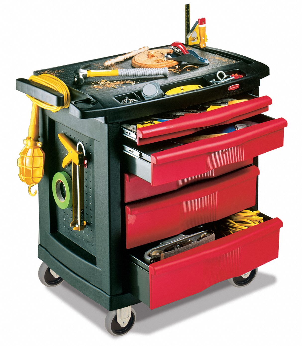 RUBBERMAID COMMERCIAL PRODUCTS Mobile Cabinet Workbench: 32 5/8 in Wd ...