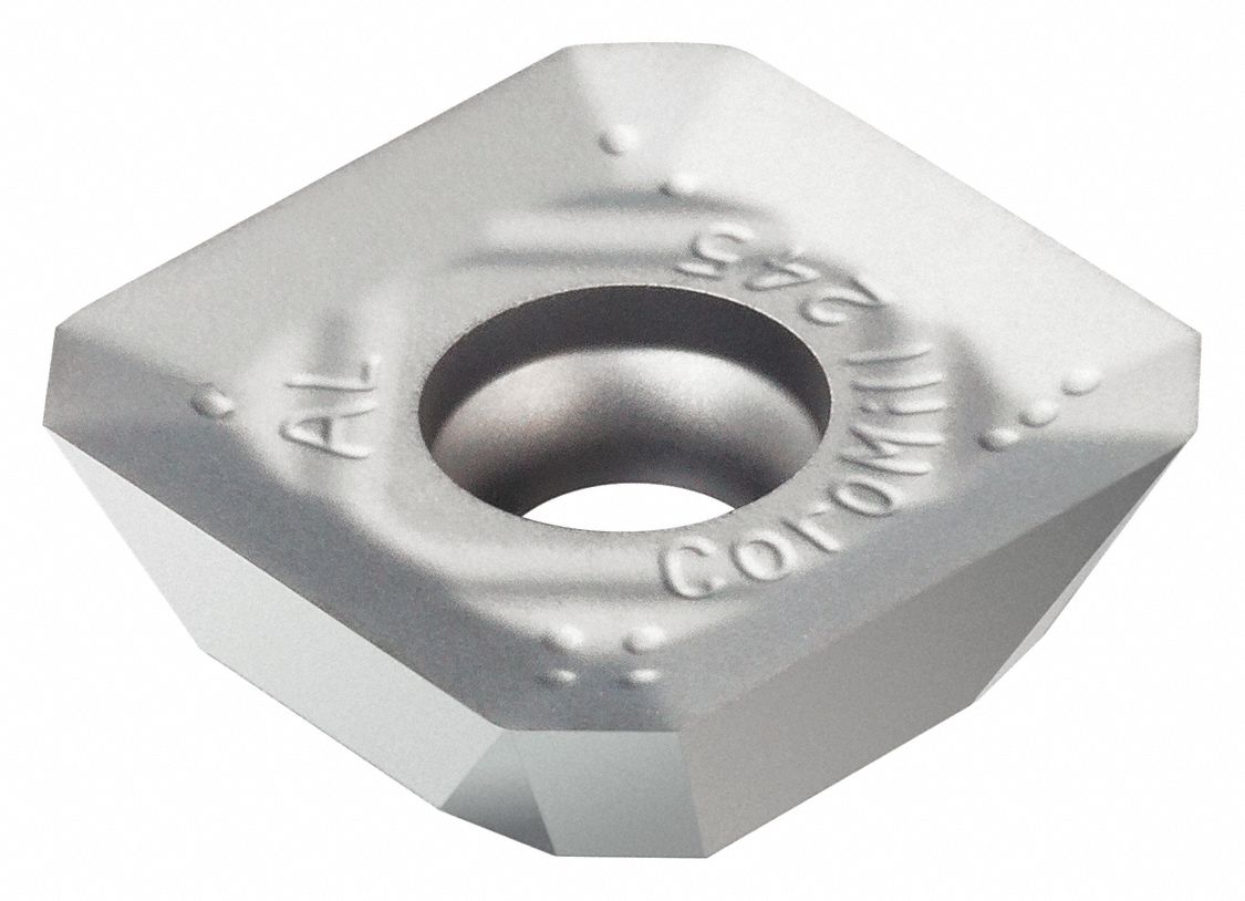 SANDVIK COROMANT, R245-12 T3 E-AL H10, Milling Insert, Finishing ...